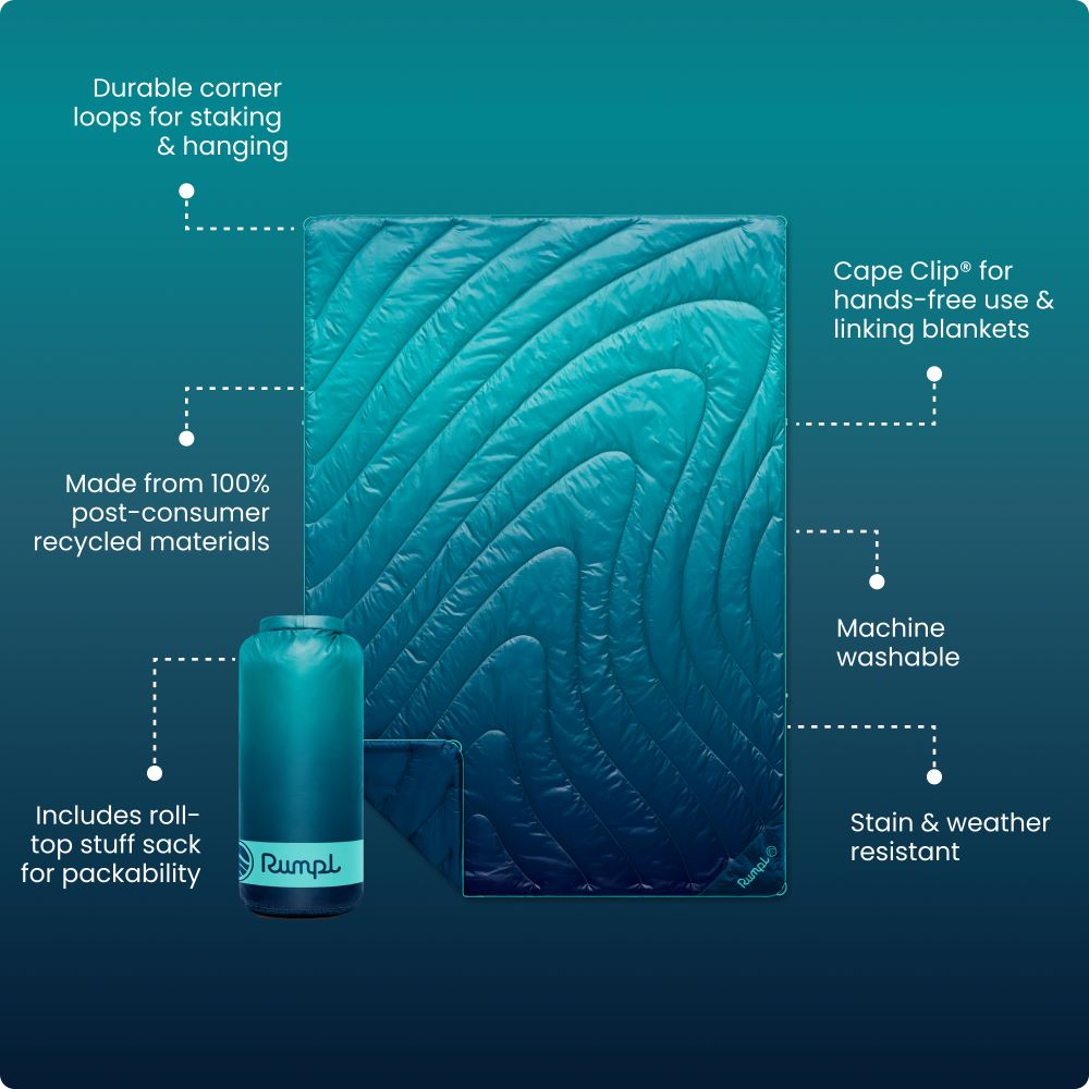 Original Puffy Blanket - Ocean Fade| Rumpl Blankets For Everywhere