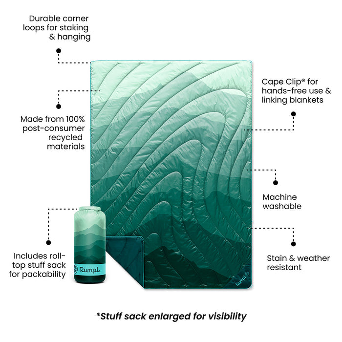 Original Puffy 2 Person Blanket: Cascade Fade | Rumpl. Set. Go.